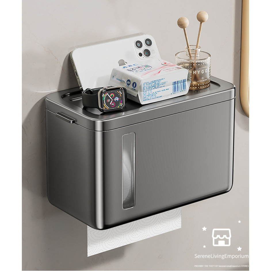 Toilet Tissue Box Multifunctional Tissue Box Luxury Perforation-Free ...