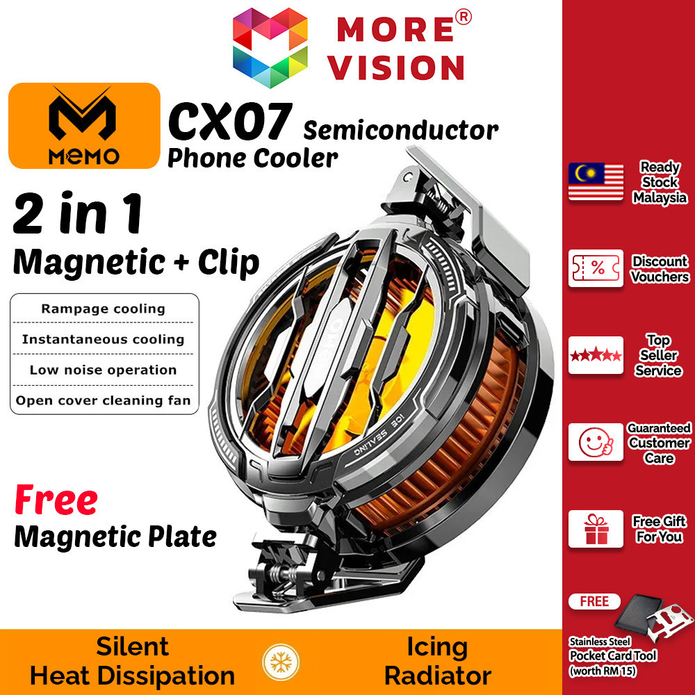 MEMO CX07 Phone Cooler Semiconductor Mobile 2 IN 1 Cooling Fan Radiator ...