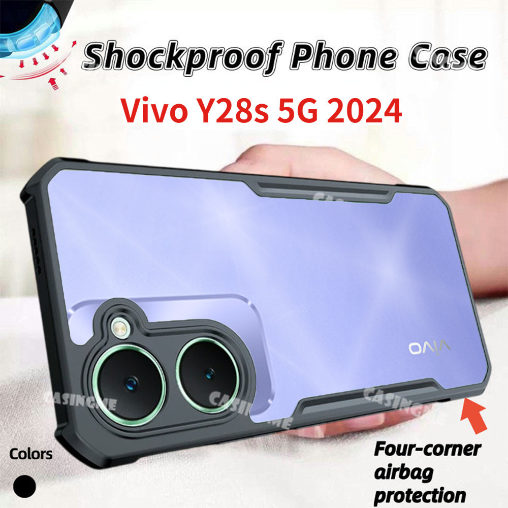 Vivo Y28s 5G 2024 Airbag Acrylic Shockproof Casing For Vivo Y28s Y28 ...
