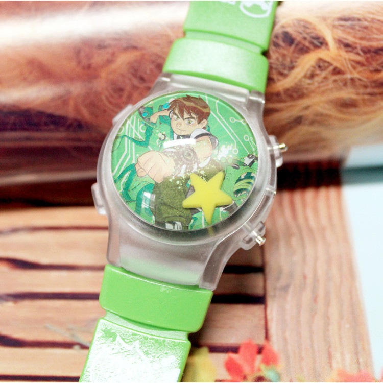 Ben 10 Kids Watch Led Light Glowing Silicone Cartoon Watch Ben10 ...