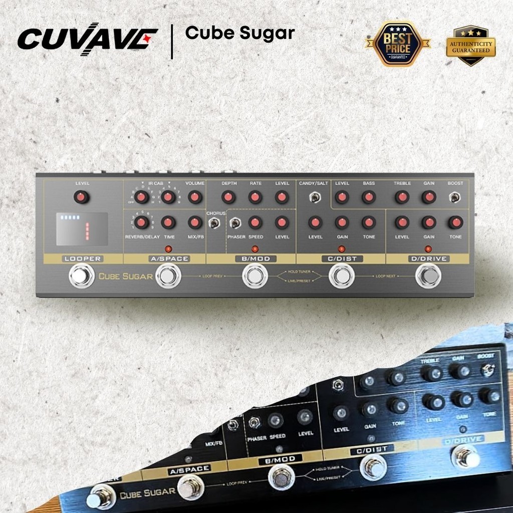 CUVAVE CUBE SUGAR Combined Guitar Effects Pedal 72 IR Cabinets ...