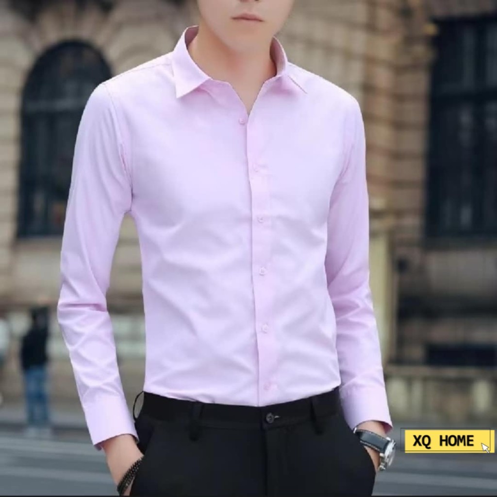 Formal Long Sleeve Office Men Formal Button Smart Casual Plus Size Long ...