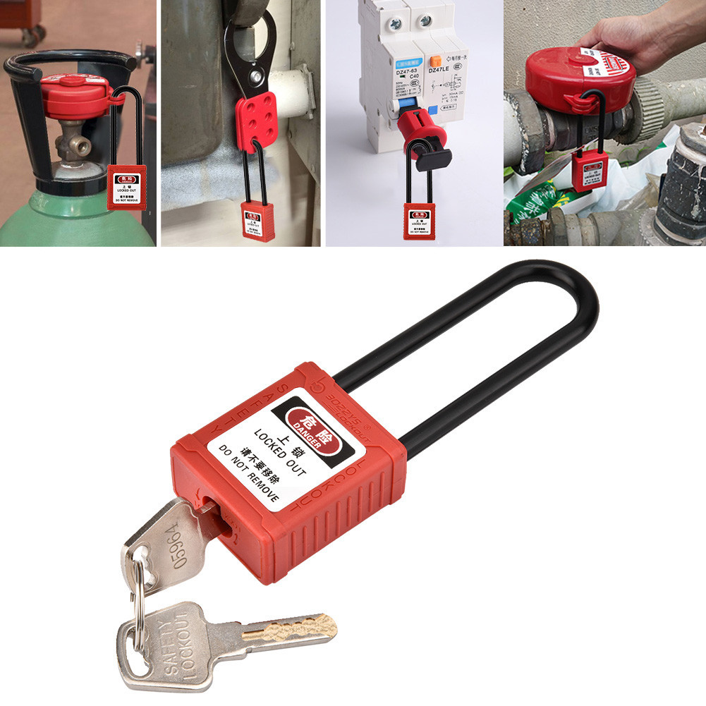 Cooltools Safety Lockout Padlock Steel Long Beam Red Industrial ...
