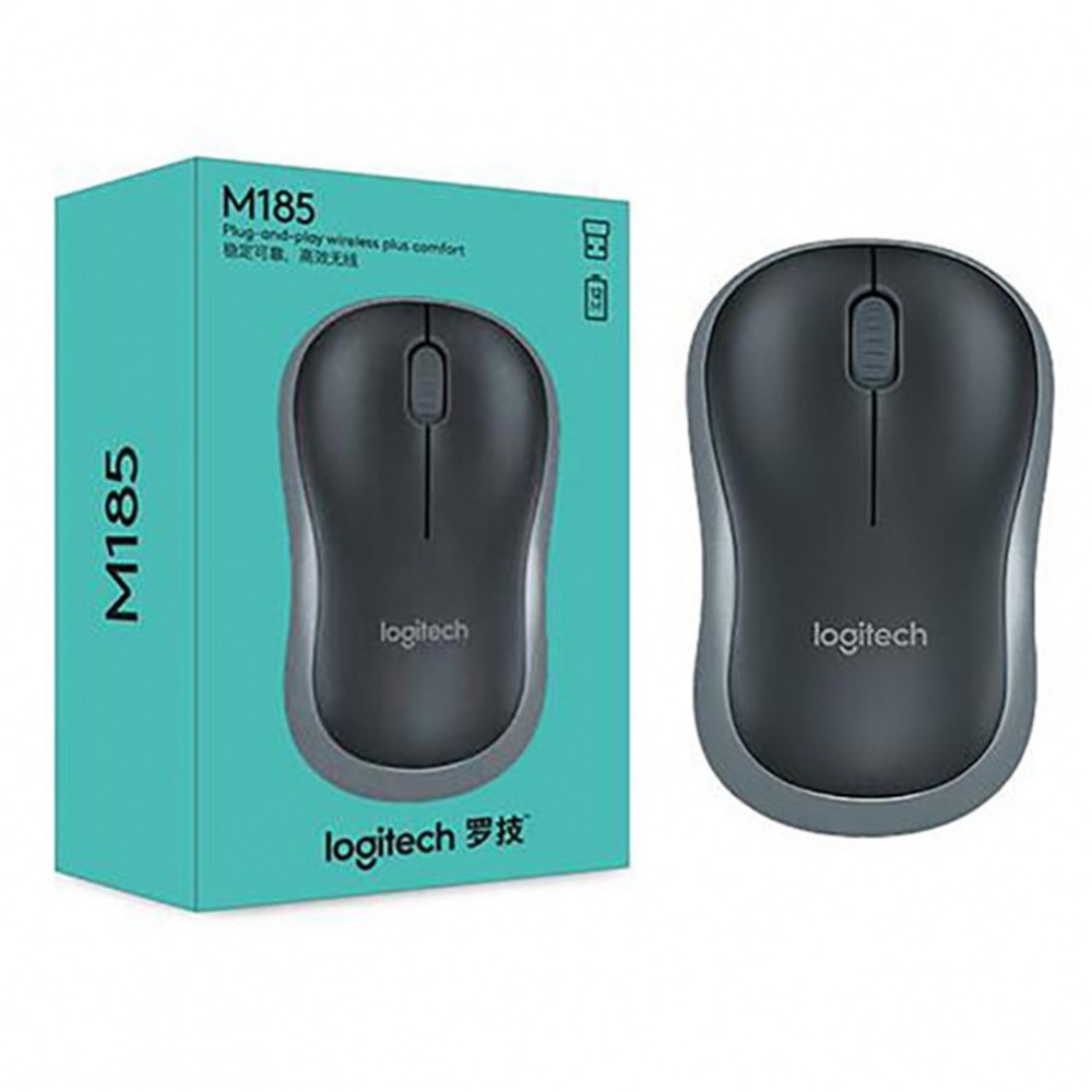 Logitech M185 Wireless Mouse with USB Nano Receiver 1000DPI Symmetrical ...