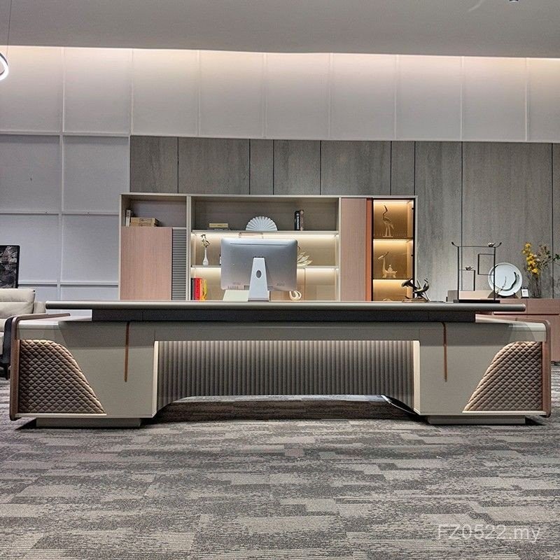 Light Luxury Simple Modern High-End Desk with Light Presidential Desk ...