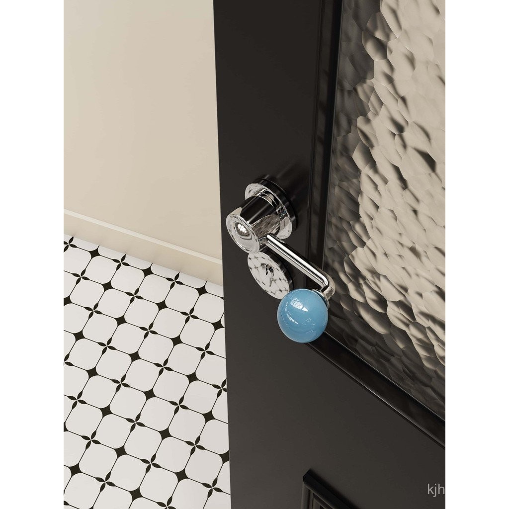 Moran French Minimalist Spherical Door Handle Silver White Magnetic ...