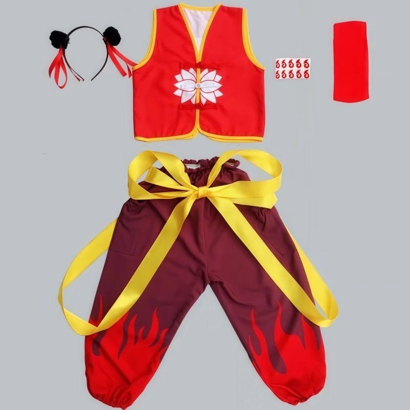 Children cos Nezha Costume Clothes Nezha Halloween Suit Anime Parent ...