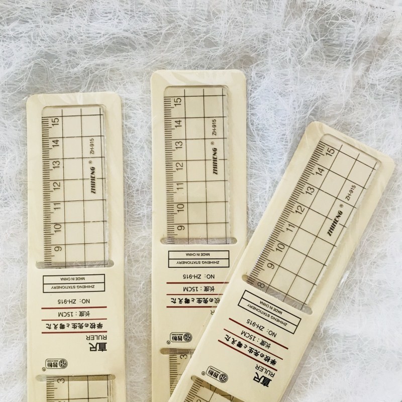 [5,000 People Praise] Simple Muji Style Ruler 15cm Transparent Square ...