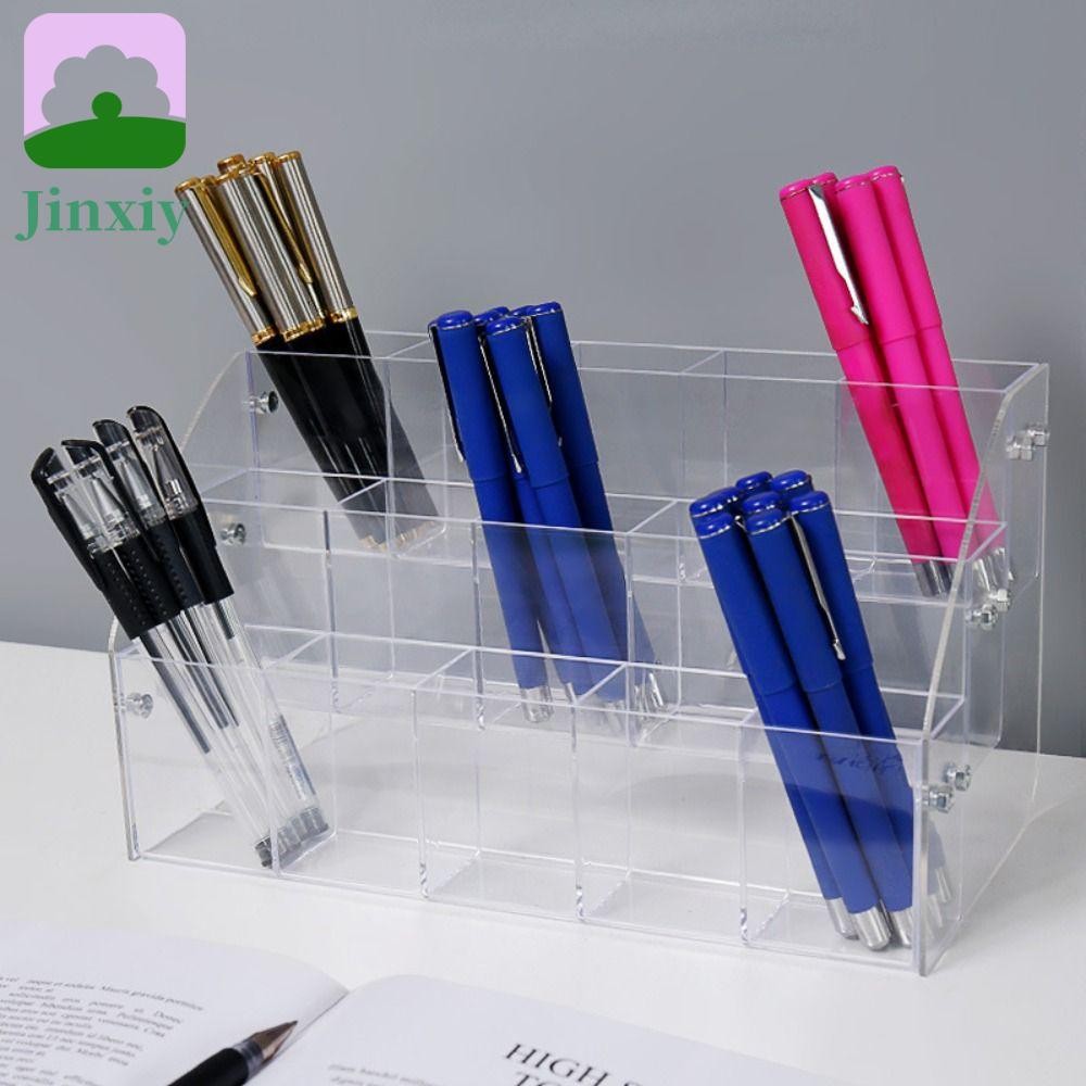 JINXIY Mark Pen Holder, Large Capacity Acrylic Stationery Display Shelf ...