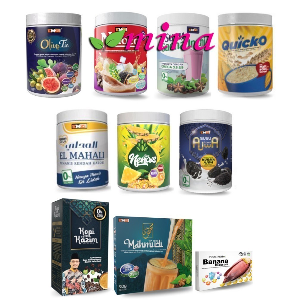 EMZI #M Ori HQ Minuman Olive Tin Jus Nenais Susu Ajwa Neloco Quicko ...