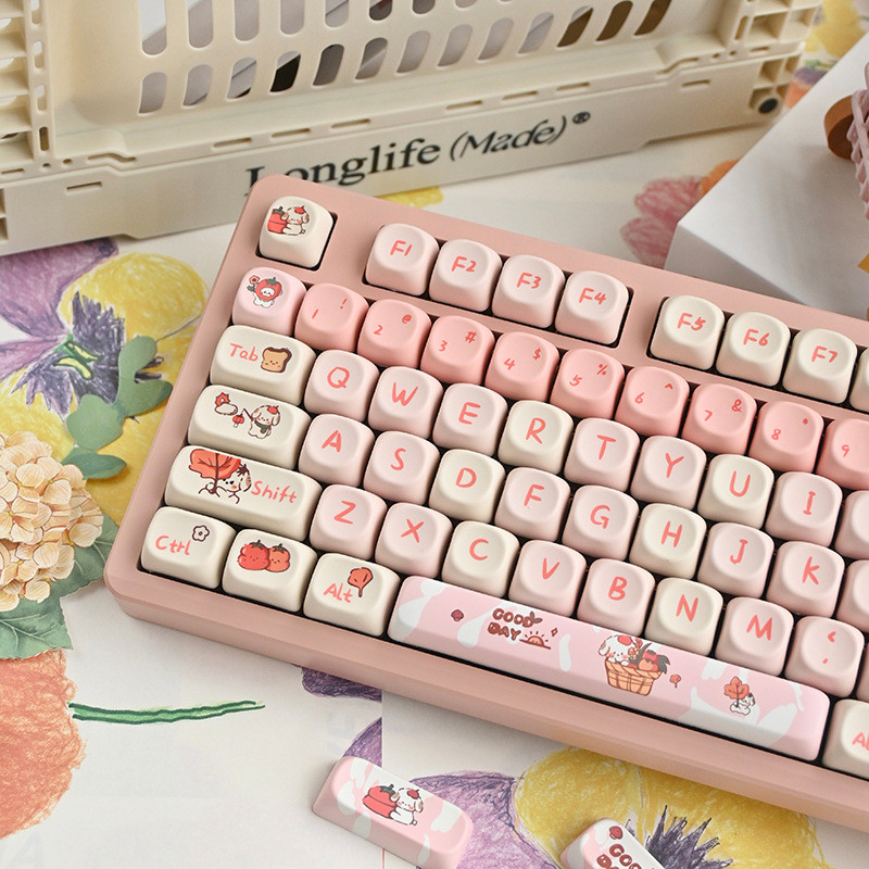 Happy Dog Repair Theme Keycap New MOA Height PBT Sublimation Cute ...