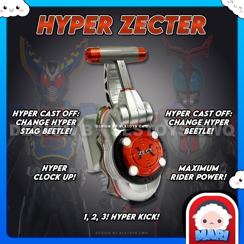 [Light & Sound] Keman Rider Kabuto Hyper Zecter Compatible Kabuto ...