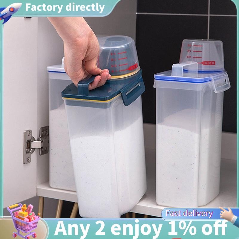 Kitchen Rice Storage Bin Cereal Dry Food Powder Storage Box Cereal Dry ...