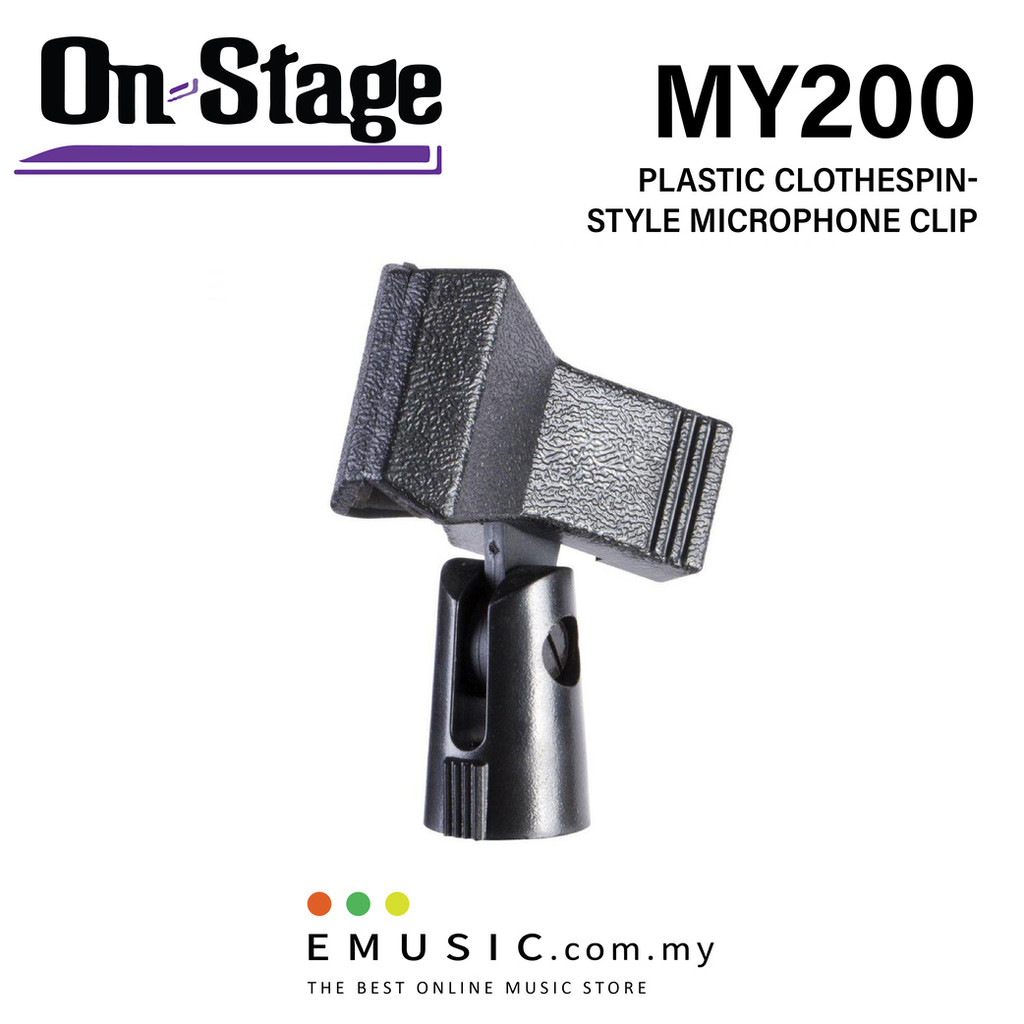 On Stage MY200 Plastic Clothespin-Style Microphone Clip (On-Stage / MY ...