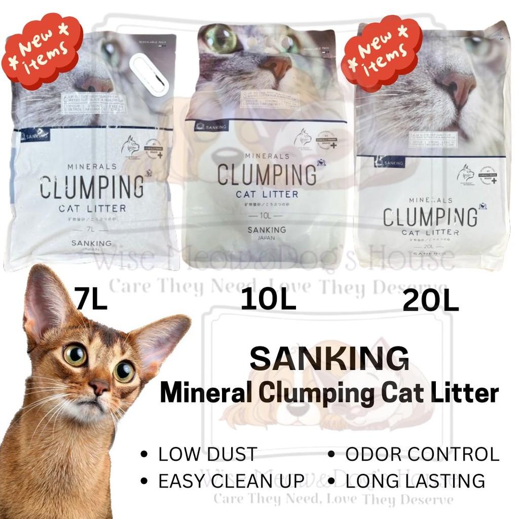 (New) Sanking / Sanmate Minerals Clumping Cat Litter (10L / 7L / 20L ...