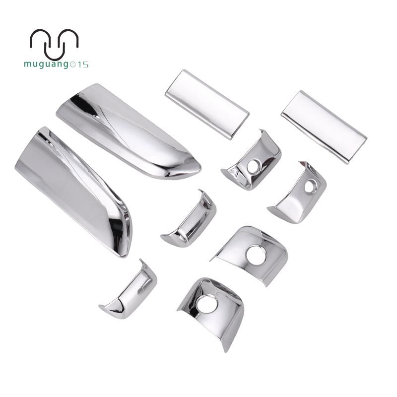 10Pcs/Set Car ABS Chrome Door Handle Bowl Insert Frame Overlay Panel ...