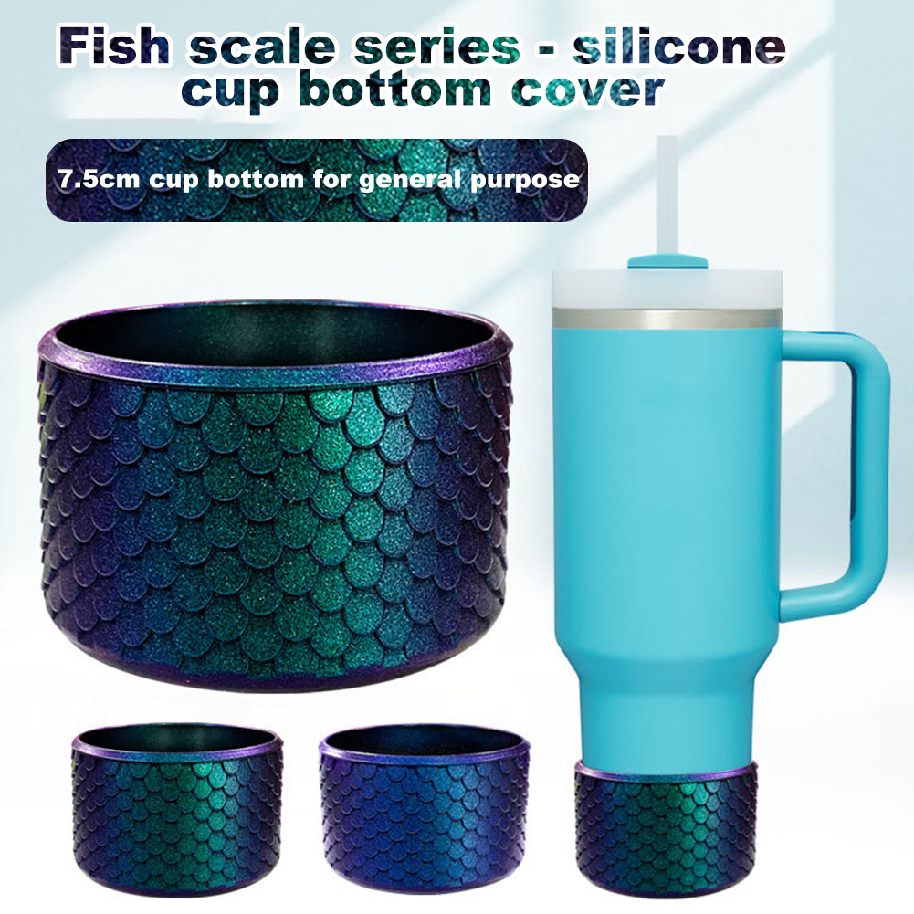 Mermaid Silicone Boot Anti-Slip Water Bottles Bottom Sleeve for Stanley ...
