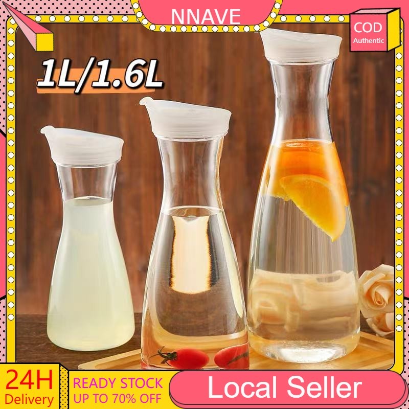 1L /1.6L Restaurant Jug Acrylic Water Tea Jug With Lid Coffee Water ...