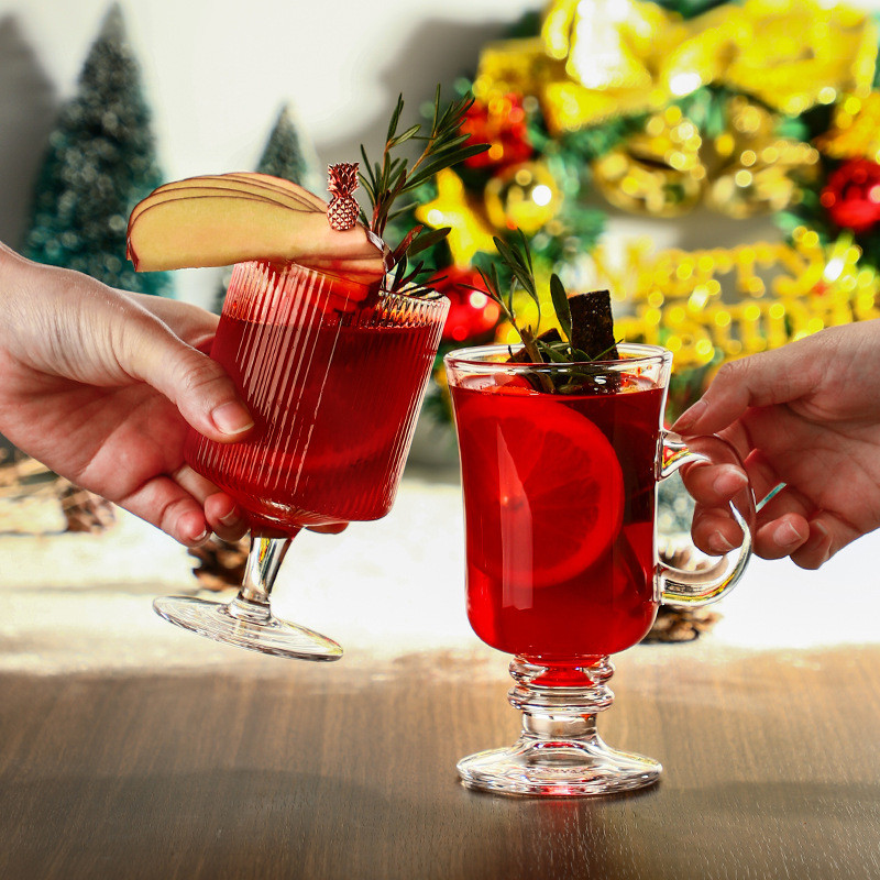 Gaya cawan kaca timbul anggur buah gelas wain merah cawan cawan krismas ...