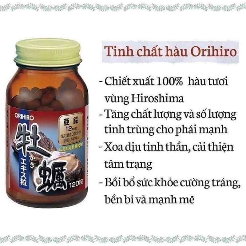 Orihio Fresh Oyster Essence Oral Tablet 120 Tablets (Buy st With Full ...