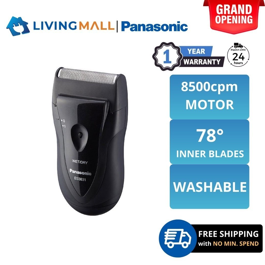 [𝐅𝐑𝐄𝐄 𝐃𝐄𝐋𝐈𝐕𝐄𝐑𝐘] PANASONIC ES3831 Electric Shaver Battery Operated 78deg ...