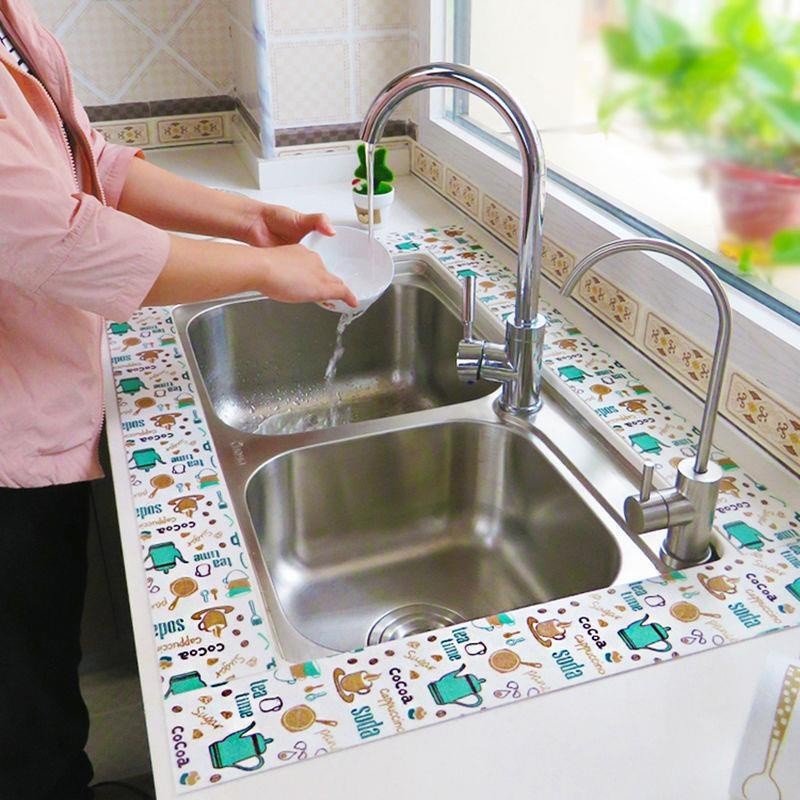 Kitchen Sink Waterproof Sticker Anti-Mildew Moisture-Proof Oil-Proof ...