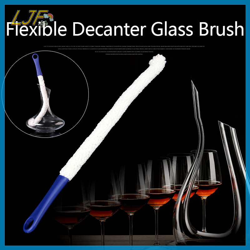 LJF Multi-function Long Cleaning Brush Foam Bottle Decanter Wine Glass ...