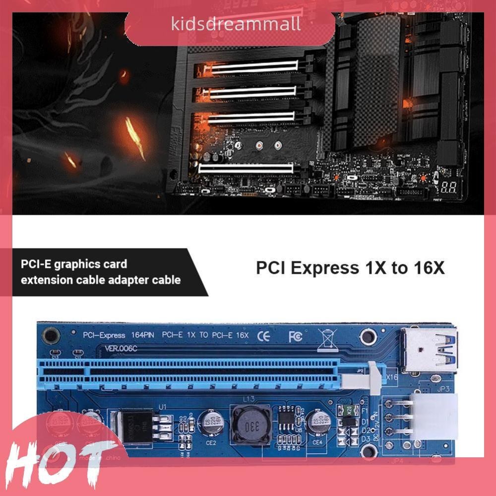 [KidsDreamMall.my] PCI-E Express 16X Riser Board with PCIe 6-Pin Power ...