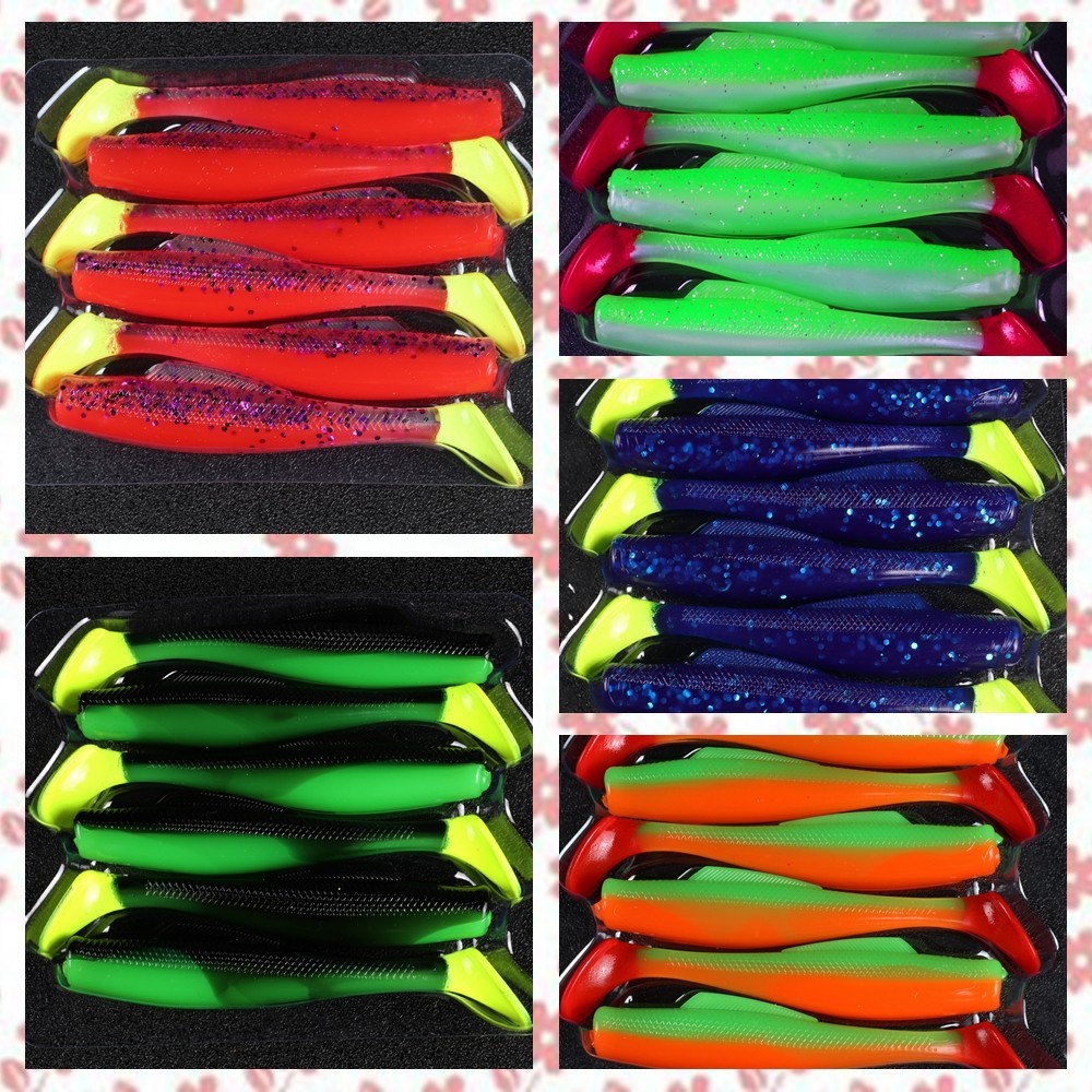 New! 6pcs/pkt TPR Floating Soft Bait 8cm 5g Fishing Lure Soft Plastic ...