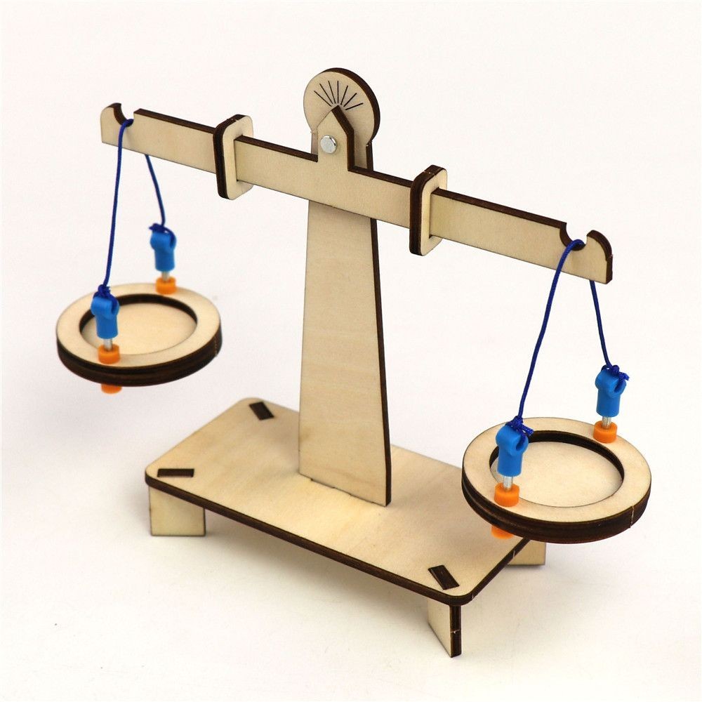 Simple Balance Scale Science Small Handmade diy Student Works Assembly ...