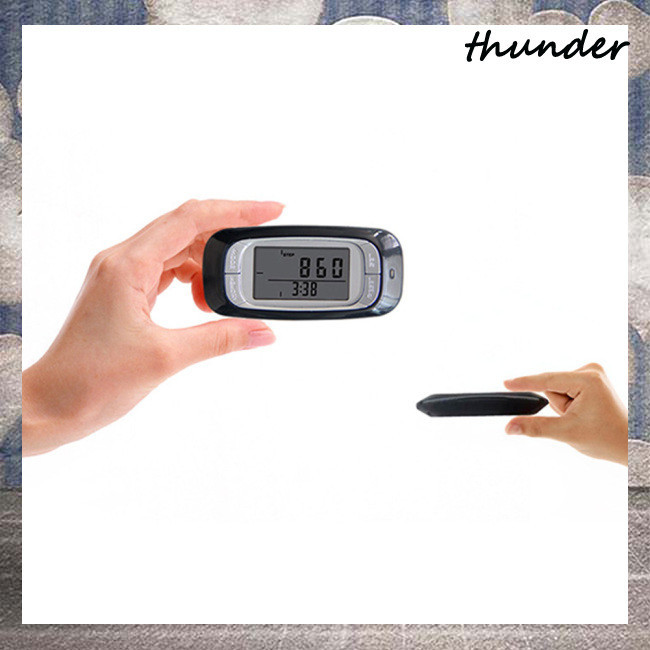 Thunder 3D Pedometer For Walking, Track Steps, Clip On Step Counter For ...