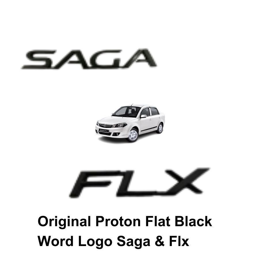 Original Proton Flat Black Word Logo Saga & Flx | Shopee Malaysia