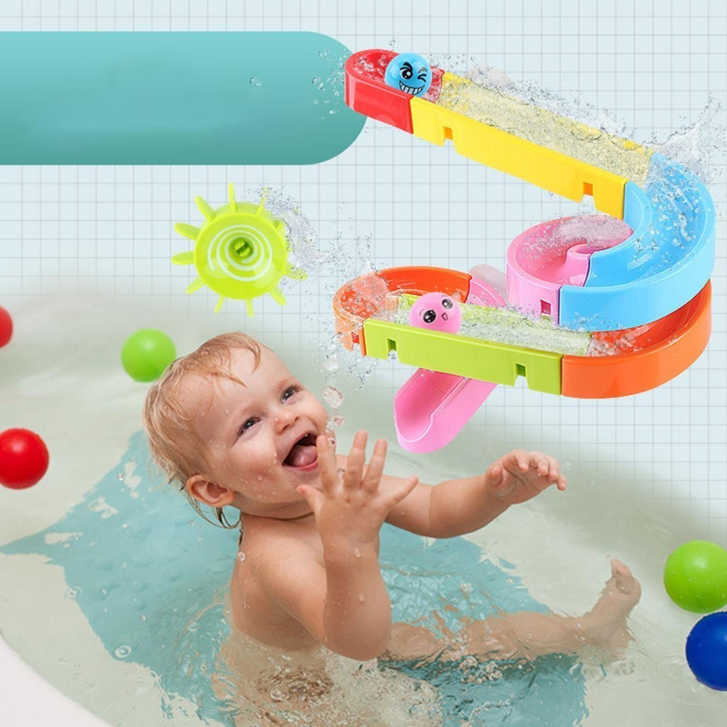 Water Slide Toy Track 39pcs Water Assembled DIY Slide Playsets For Kids ...