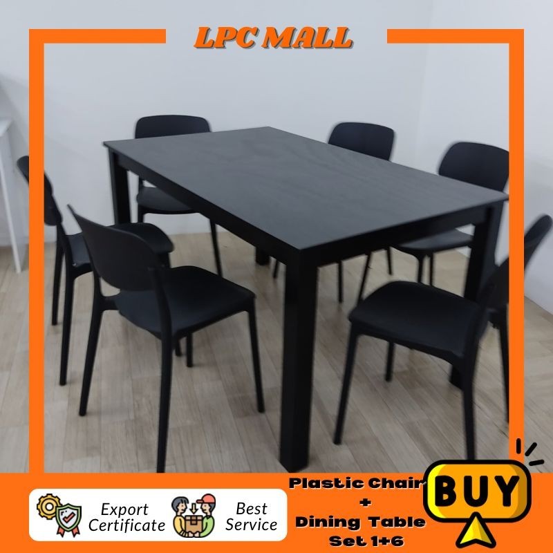 LPC MALL Dining Table/Meja Makan 4 & 6 orang Meja Makan Murah Cantik ...