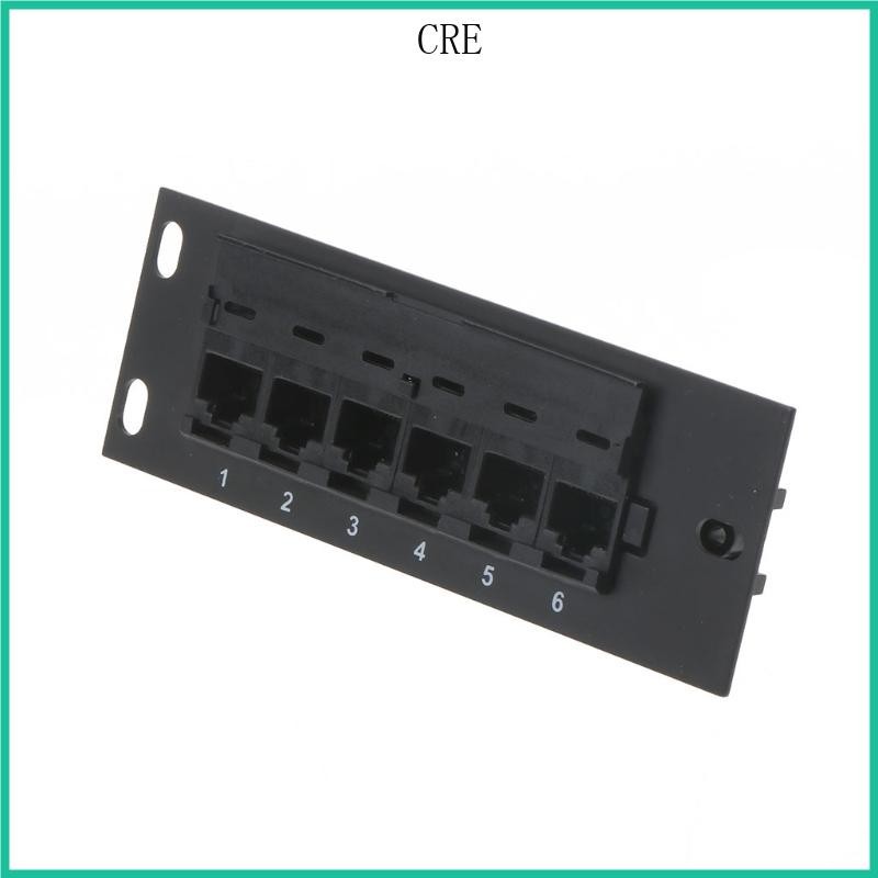 CRE CAT6 6 Port Patch Panel RJ45 Cable Adapter Ethernet Distribution ...