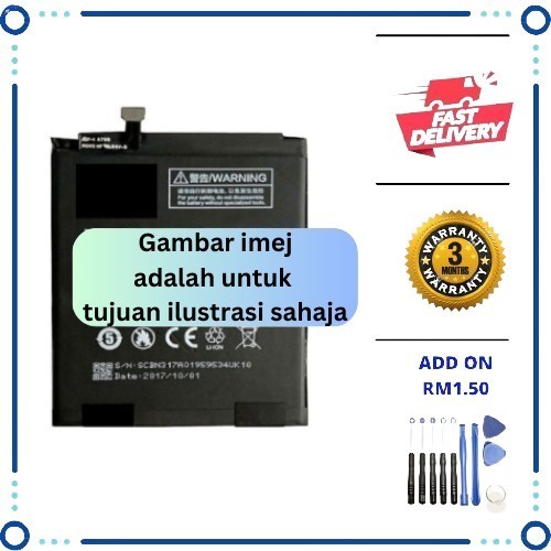 BATTERY XM MI A1 ( MI 5X ) MDG2 / RMI NOTE 5A / RMI NOTE 5A PRIME / RMI ...