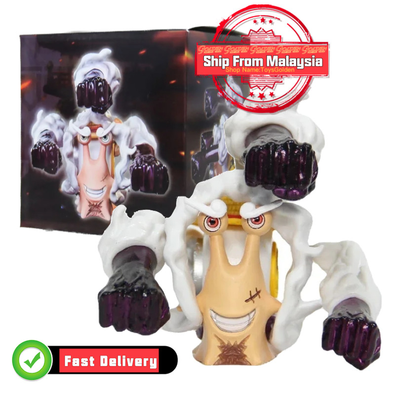 One Piece Anime Nika Luffy Gear 5 Den Den Mushi Busoshoku Haki Statue ...