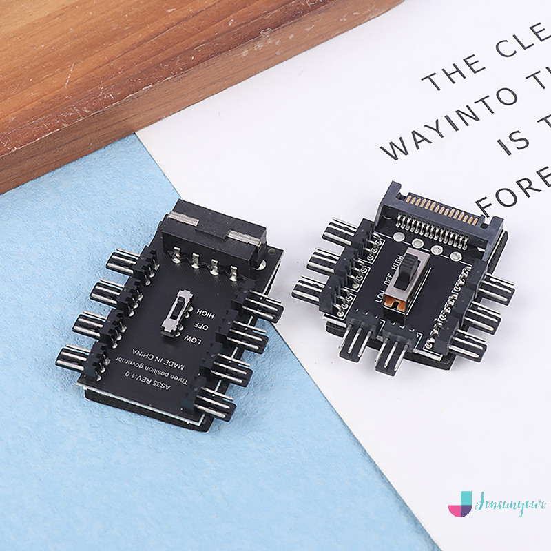 [Jonsunyour] 1 To 8 PC Cooler Fan Hub Splitter Mining Cable 12V Power ...