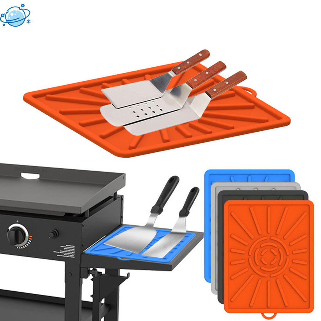 Grill Side Shelf Mats Grill for Kitchen Griddles Silicone Spatulas MM ...