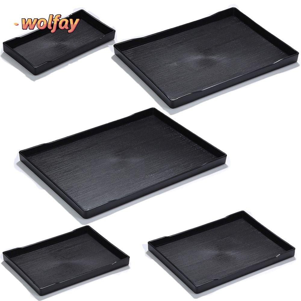 WOLFAY 1 Pcs Large Plastic Tray, Plastic Rectangle Serving Trays, Multi ...
