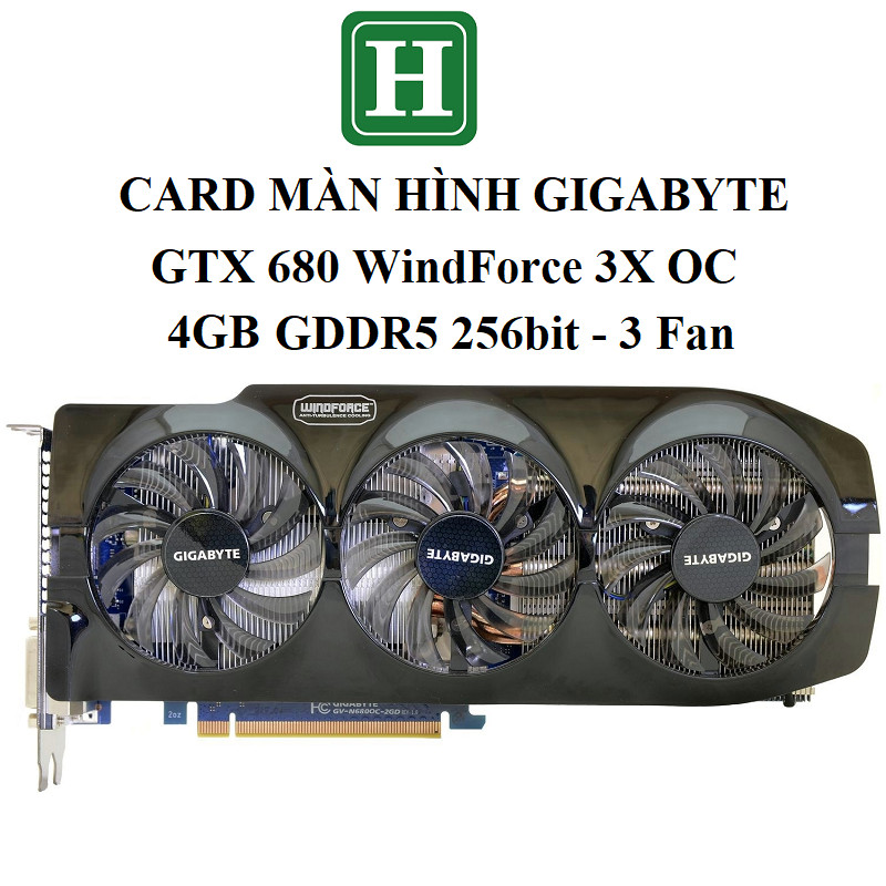 Gigabyte GTX 680 WindForce 3X OC video Card - 4GB GDDR5 256bit ...