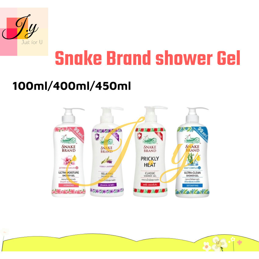 (LIVE)Snake Brand healty shower soap Prickly Lavender 180ml/400ml/450ml ...