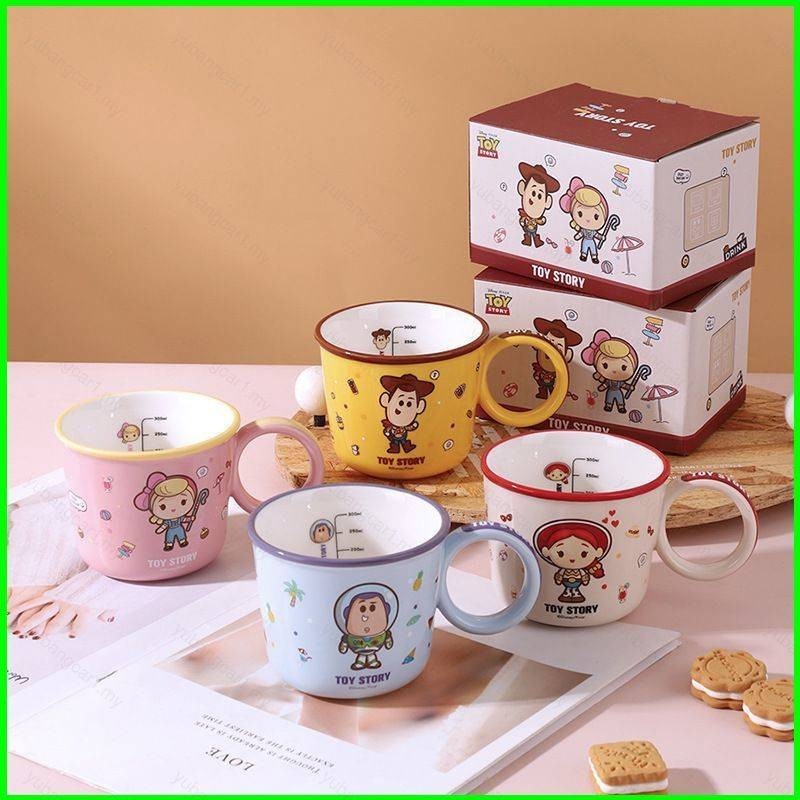 YB Disney Woody Buzz Lightyear Ceramic Cup Mug Cup 360ML Color Box ...