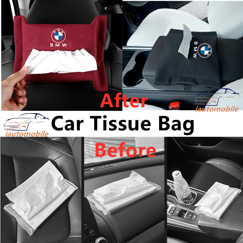 Car Seat Back Napkin Storage Cover Universal Auto Paper Towel Box Car ...