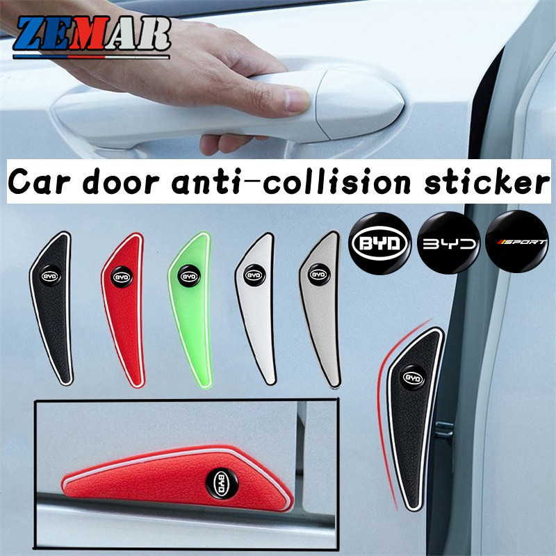 4Pcs BYD Car Door Side Edge Protection Sticker Car Door Edge Rear View ...