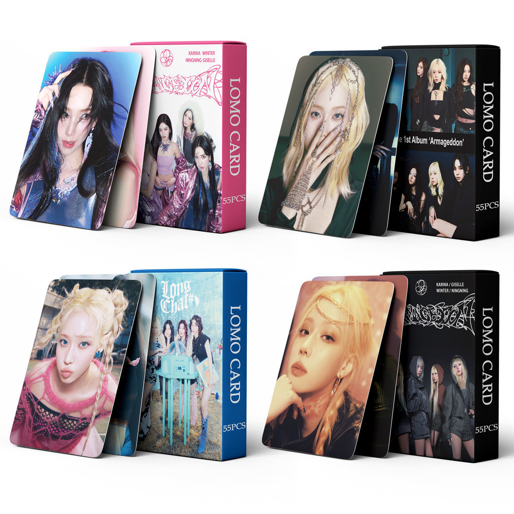 KPOP 55pcs/box AESPA Photocards Armageddon KPOP LOMO Card Collection ...