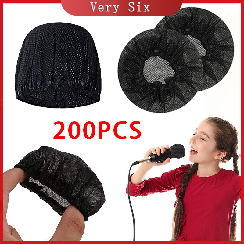 200Pcs Microphone Protective Cover Disposable Mic Hygiene Cover KTV Mic ...