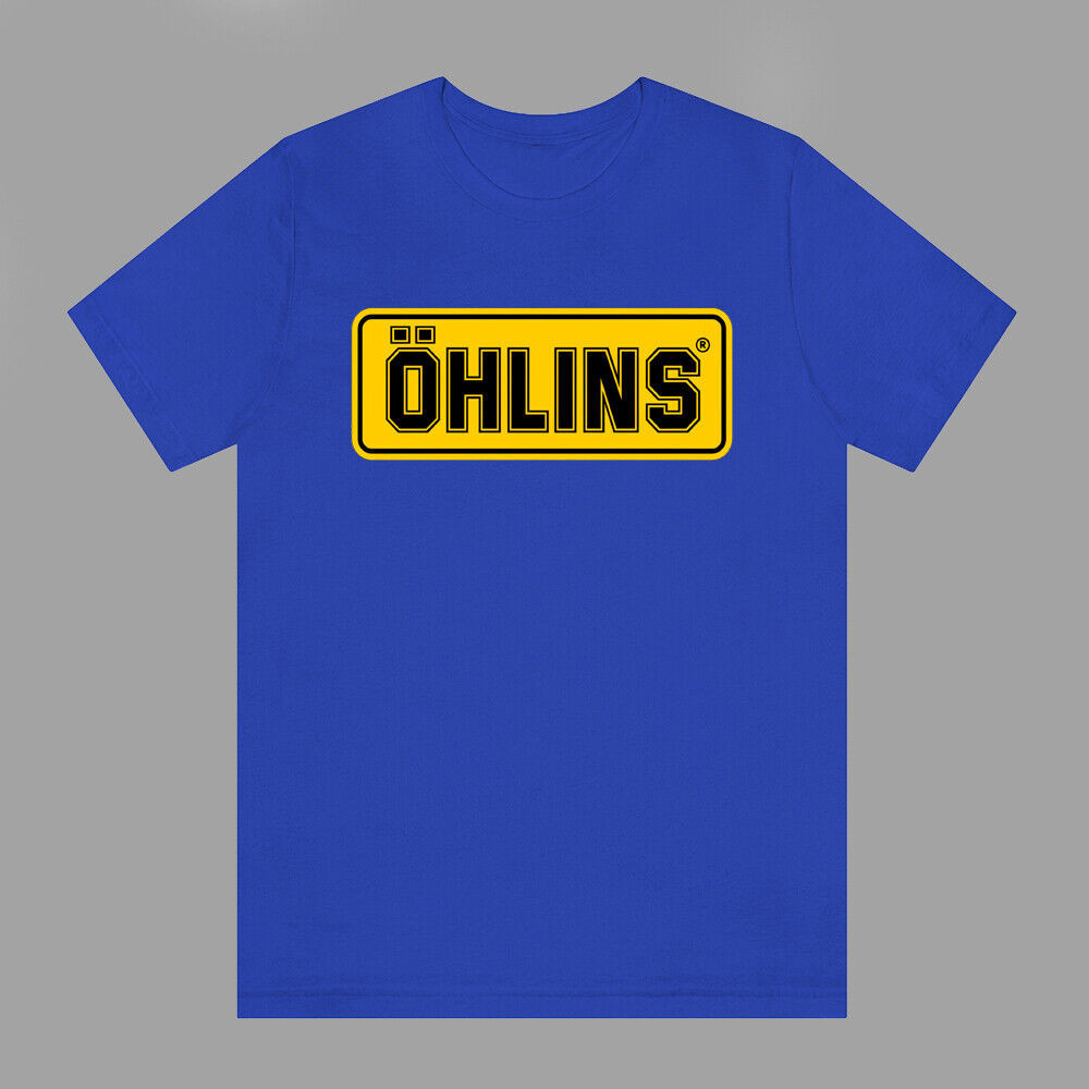 Ohlins Car Racing Logo Suspension Men'S Blue T-Shirt | Shopee Malaysia