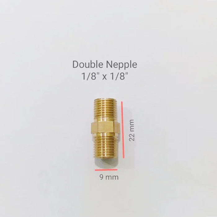 Double Brass Nepple 9 mm 1/8 Inch | Shopee Malaysia