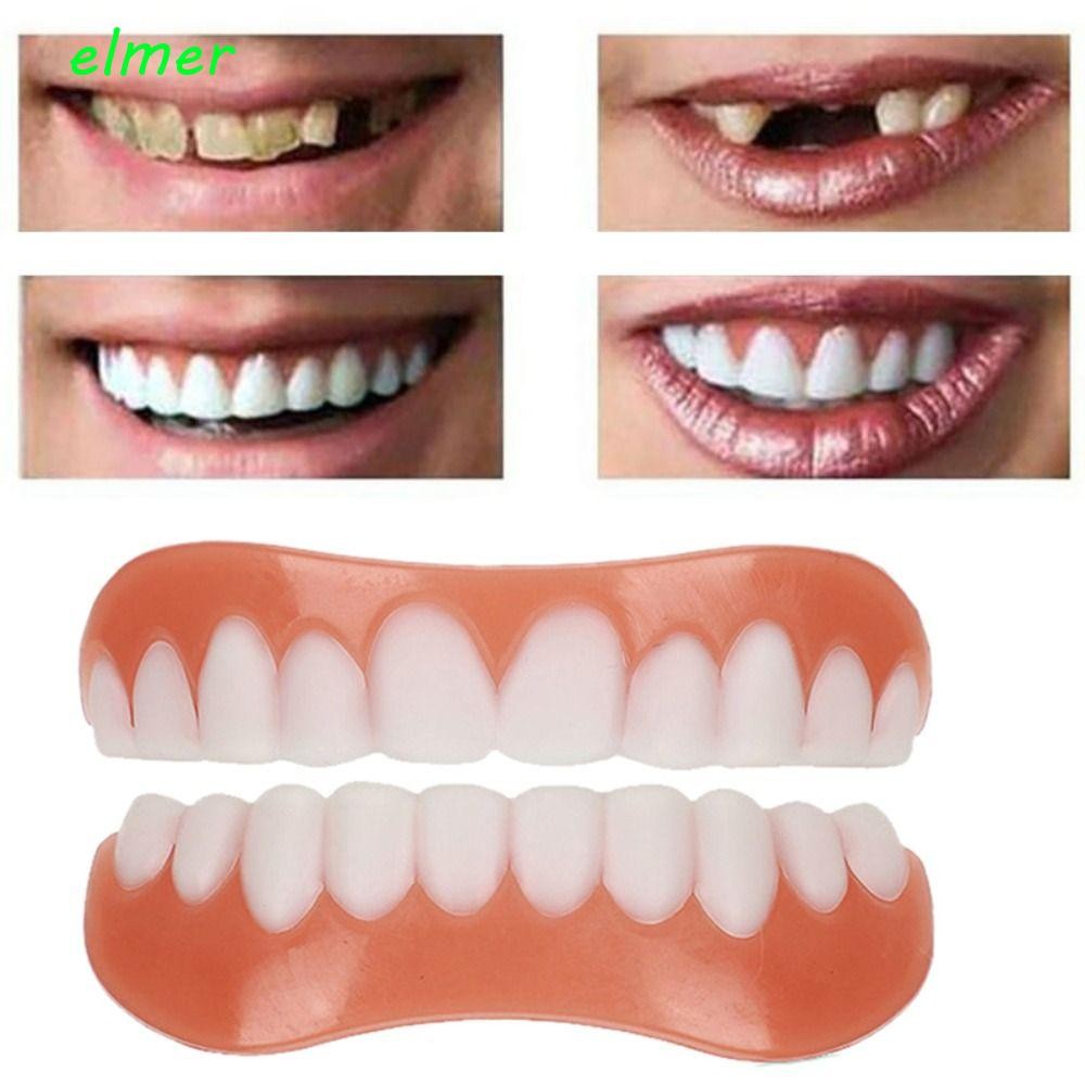 ELMER False Teeth, with Filling Teeth Glue Whitening Upper Lower ...
